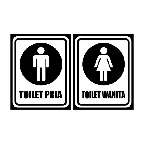 Jual Stiker VINYL Toilet Pria Wanita Uk. 20 x 25 CM. SIGN Rambu k3 ...