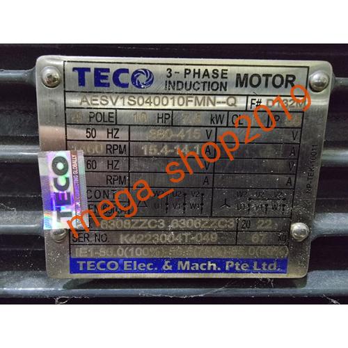 Jual ELECTRIC MOTOR TECO 7,5KW, 10HP 4POLE - FOOT MOUNTED - Jakarta ...