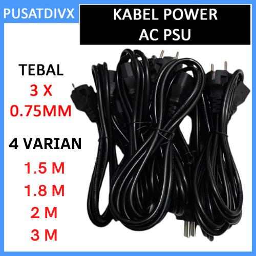 Jual KABEL POWER AC PSU CPU 1.8M 180CM POWER SUPPLY DESKTOP PC KOMPUTER ...
