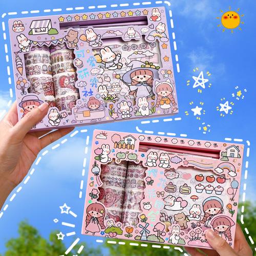 Jual Stiker Set Box Premium Karakter Lucu + Pisau Cutter + ROll Sticker ...