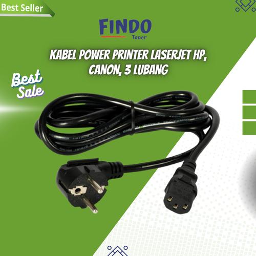 Jual kabel power printer laserjet hp, canon, 3 lubang - Kota Depok ...