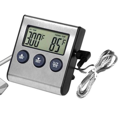 Jual Digital thermometer tusuk daging with Timer alarm temperature meat ...