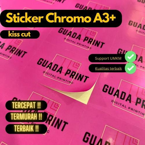 Jual Cetak Stiker Label Chromo A3+ FREE CUT | SEHARI JADI | Cetak ...
