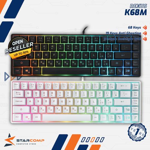 Jual Rexus Battlefire K68M Membrane RGB Mini Gaming Keyboard - Rexus ...
