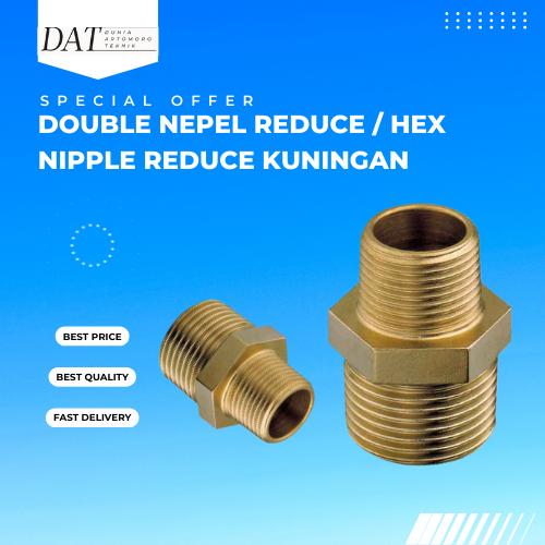Jual Double Nepel Reduce / Hex Nipple Reduce Drat Luar Kuningan - 1/8 x 1/4 Inch - Jakarta Barat ...