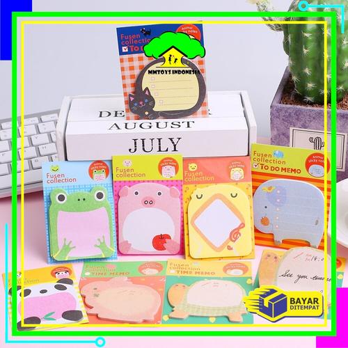Promo MI-A3 Sticky Notes Motif Binatang Tempelan Kertas Catatan Memo ...
