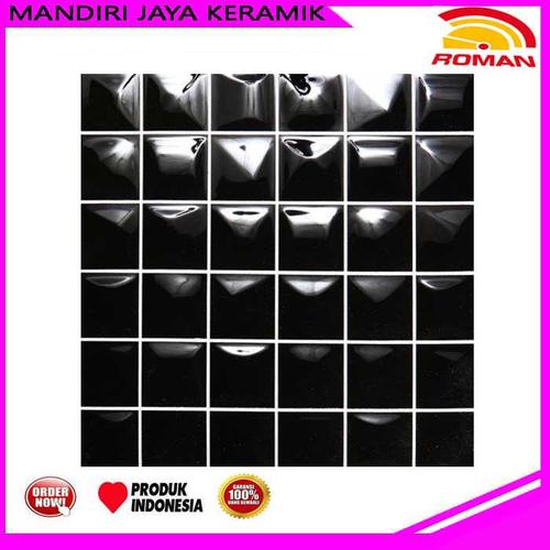 Jual Keramik Roman Precut Radiant Series 30x30 Kw 1 - PWA33726 Black ...