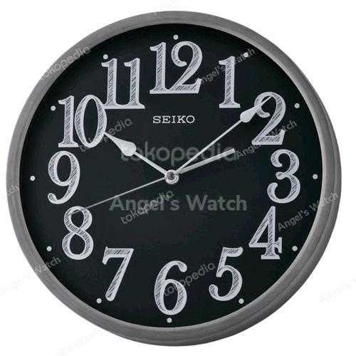 Jual jam dinding seiko qxa706 aluminium case and dial original - Hitam ...