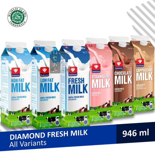 Jual Susu Diamond Fresh Milk | Susu Segar Pasteurisasi 946ml - LOW FAT ...