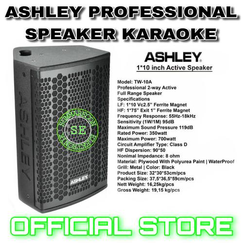 Jual speaker aktif 10 inch original ashley tw 10a speaker karaoke ...