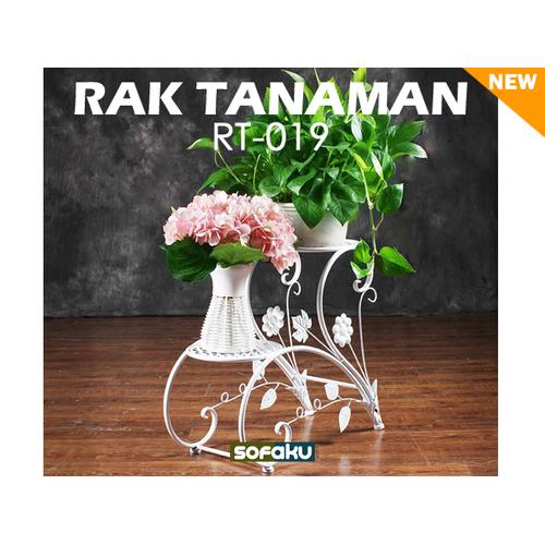 Jual Rak Tanaman RT-019 - Sofaku Rak Bunga Besi 2 Susun Stand Pot Lingkar - Hitam - Kota ...