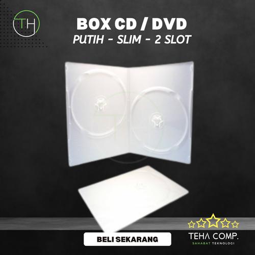 Jual DVD BOX Tempat Penyimpan CD Kotak Oval Hitam Transparan 2 Slot ...