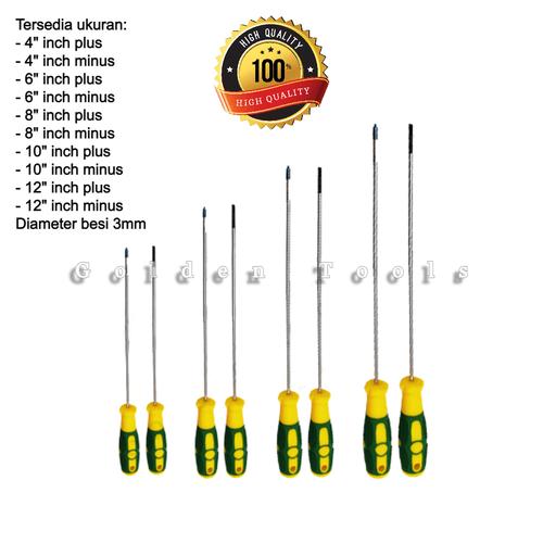 Promo OBENG SETTING KECIL OBENG PLUS PANJANG 12" INCH OBENG RADIO ...