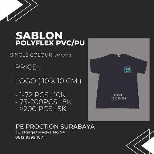 Jual SABLON CUSTOM SATUAN POLYFLEX PVC/PU SINGLE COLOUR // A3 A4 A5 LOGO - Kota Surabaya - DTF ...