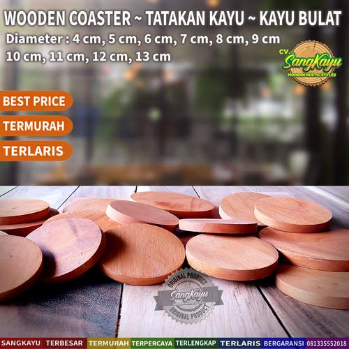 Jual Termurah!! D-10 cm Tatakan gelas kayu hiasan dinding Wooden ...