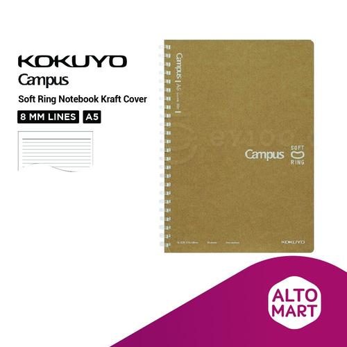 Jual Kokuyo Campus Soft Ring Notebook Kraft Cover B5 A5 Buku Tulis 360 - B5, 5 mm SQUARED ...