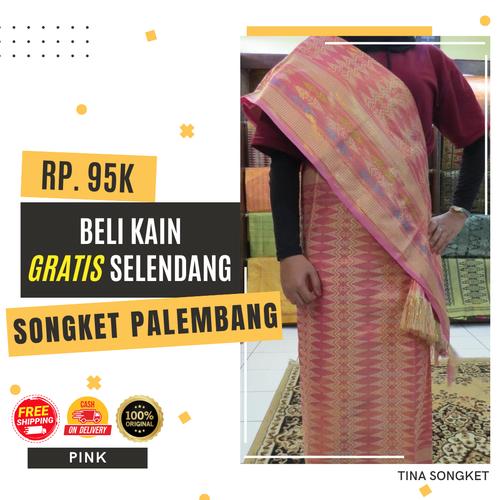 Jual Kain Songket Palembang Set Pink - Kota Palembang - Tina Songket ...
