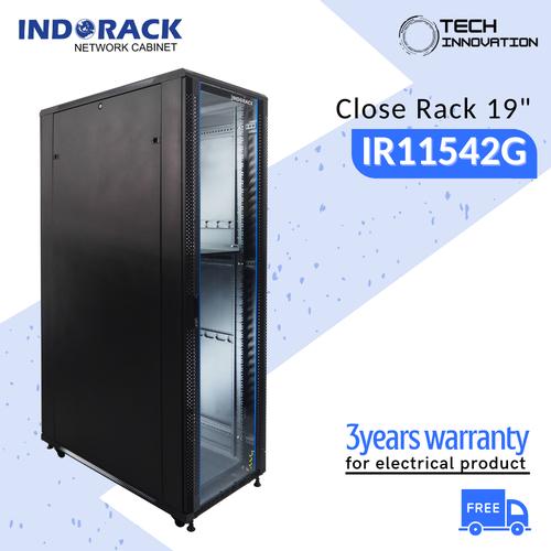 Jual INDORACK Close Rack 42U Depth 1150mm Glass Door Rak Server ...