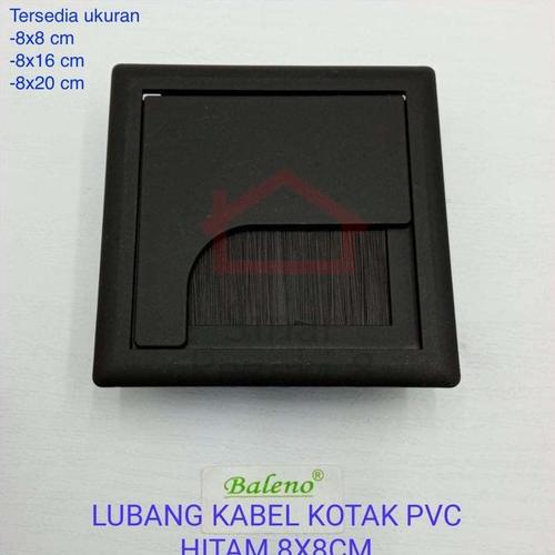 Jual Tutup Lubang Kabel Kotak 8 x 8 BLACK Meja Kantor Cable Hole ...