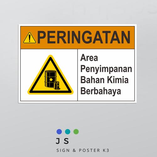 Jual STICKER K3 SAFETYSIGN - PERINGATAN AREA PENYIMPANAN BAHAN KIMIA ...