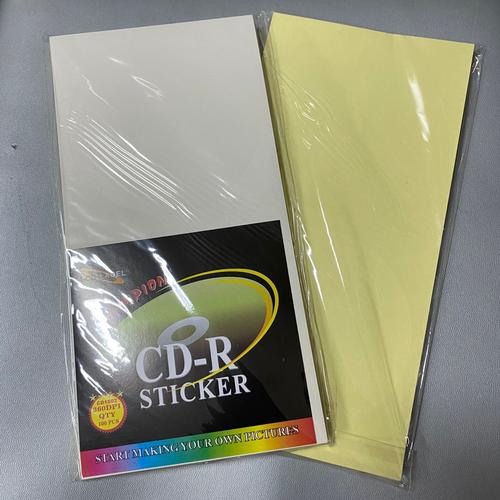 Jual Sticker CD VCD DVD Label Stiker 1 Pack isi 100 Pcs Label HVS Putih ...