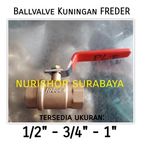 Jual Ballvalve ball valve kuningan 1/2" 3/4" 1" inch stop kran kuningan ...