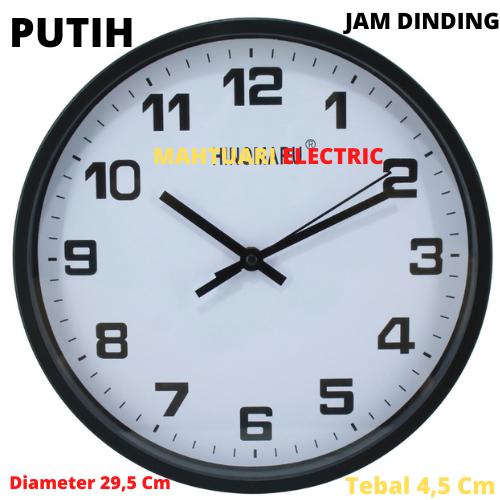 Jual Jam Dinding Jarum Analog Jam Angka 29,5 Cm Putih Dan Hitam - Hitam ...