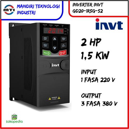 Jual Inverter 2 HP 1,5 kw 220-380 Inverter INVT AC Drive Variable Speed GD2 - Kota Pekanbaru ...