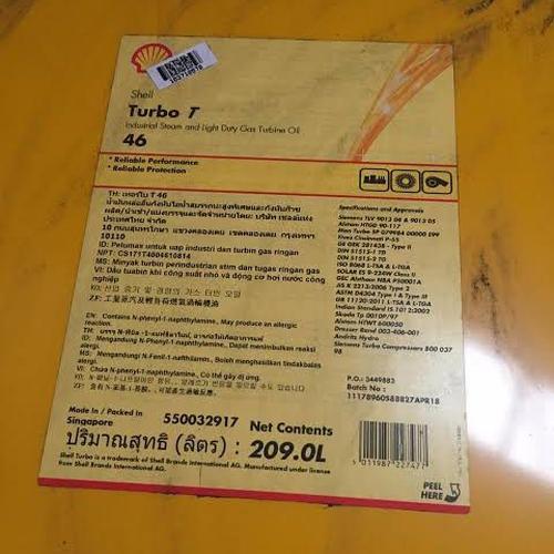 Jual Oli Shell Turbo T 46 ISO VG 46 isi 209Liter - Jakarta Barat - Pt ...