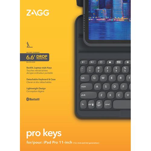 Promo Zagg Smart Folio Prokeys Keyboard iPad Pro 11 M1 2021 / Air 4 / 5 ...