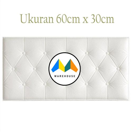 Jual MW Wall paper 3D Foam Wallpaper Headboard Putih Dinding Busa ...