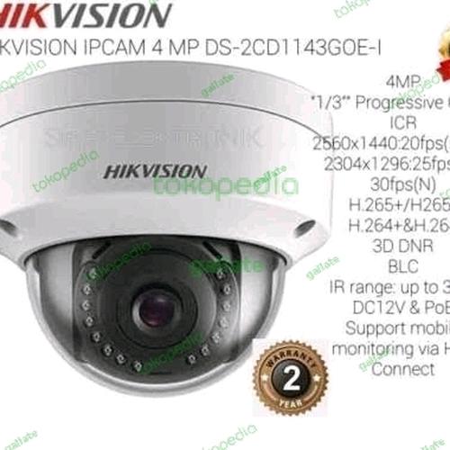 Jual IP CAMERA INDOOR 4MP HIKVISION 2CD1143GOE-I IP CAMERA INDOOR ...
