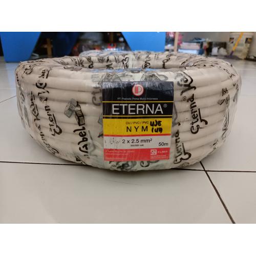 Jual Kabel Listrik Tunggal Kawat ETERNA NYM 2x2,5 Roll 100M 50M SNI - 50 Meter - Kota Makassar ...
