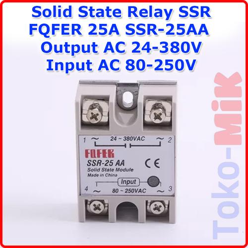Jual FQFER SSR-25AA 25A SOLID STATE RELAY SSR AC Output AC 24-380V FOTEK - Jakarta Barat - Toko ...