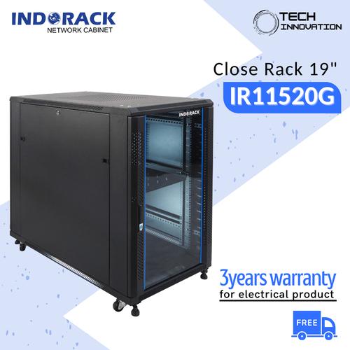 Jual INDORACK Close Rack 20U Depth 1150mm Glass Door Rak Server ...