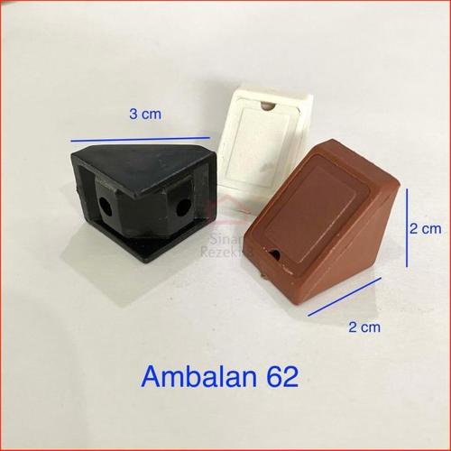 Jual Ambalan Kayu 62 / Siku Penyangga Plastik Rak Lemari - Hitam ...