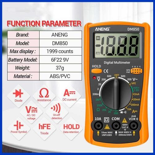 Jual Multimeter Multitester Avometer Digital DM-850 Alat Ukur ...