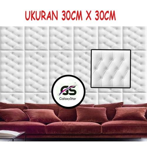 Jual OK Wallpaper 3D Foam Headboard Dinding Busa Putih Stiker Wall Foam ...