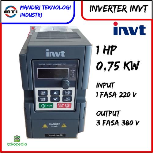 Jual Inverter 1 HP 0,75 kw 220-380 Inverter INVT AC Drive Variable ...