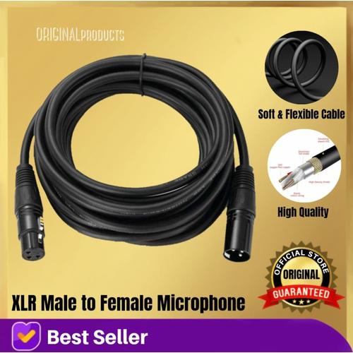 Jual Xlr male to female microphone karaoke condenser mixer cowo cewe ...