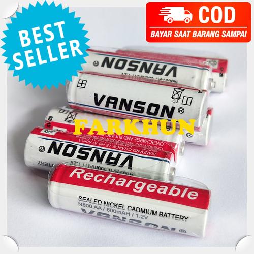 Jual BATTERY CAS ORIGINAL VANSON AA A2 600 mAh 1.2V BATERAI NiCd BATREI 1.2 - Kab. Bekasi ...