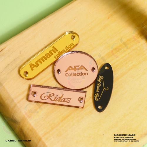 Jual label acrylic label akrilik acrylic cermin akliril cermin label ...