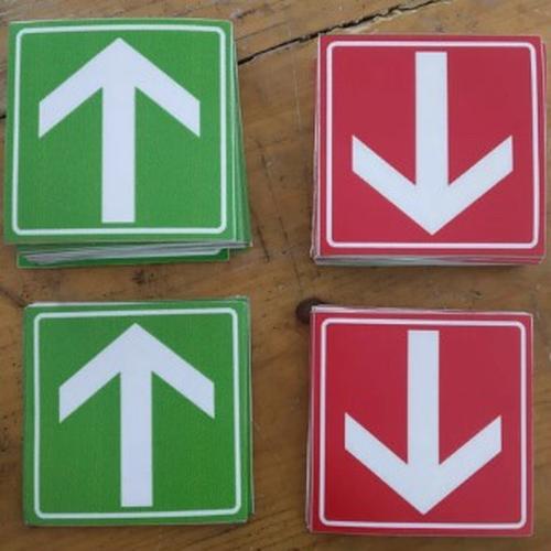 Promo Stiker tanda panah ukuran 10cm x 10cm - Merah, Sticker - Jakarta ...