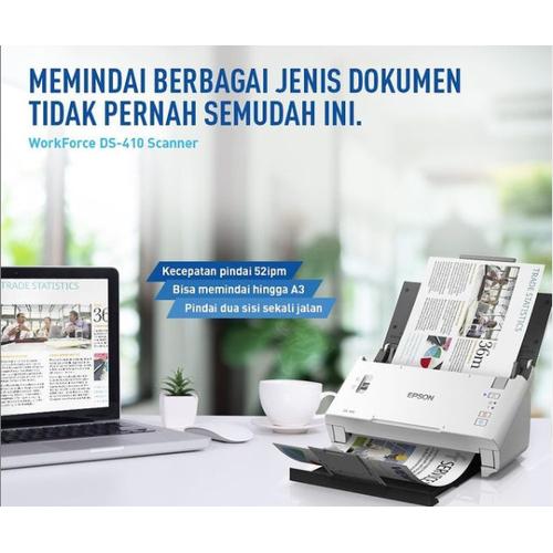 Jual SCANNER EPSON DS-410 EPSON DS410 SCAN UP TO A3 STITCH GARANSI ...