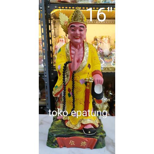 Jual patung dewa chikung / cikung / ci kung - Kuning - berdiri kayu 16 ...