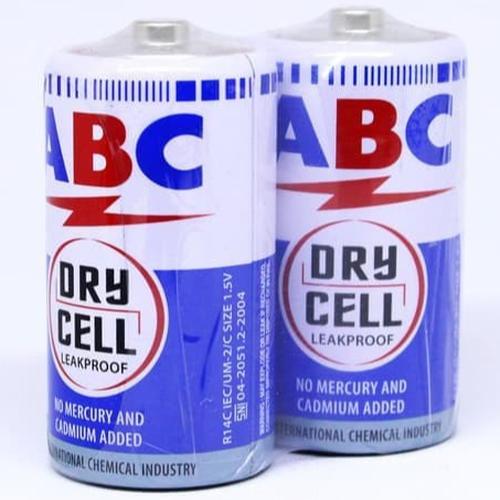 Jual Baterai ABC Dry Cell ukuran sedang 1,5 V R14 C (2 PCS) - Kota ...