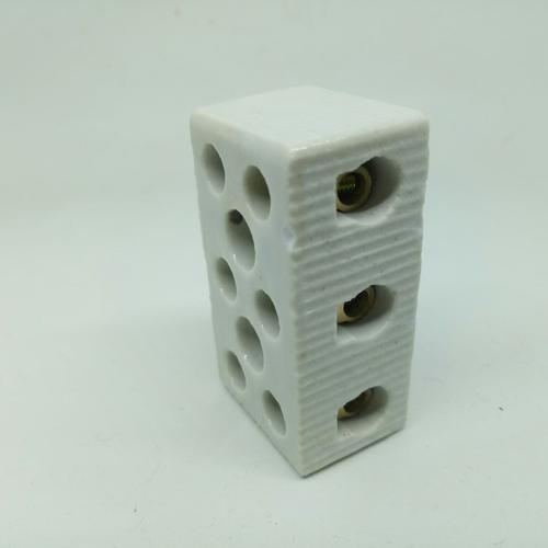 Jual Terminal Block Keramik Blok 3 Pole 30 Ampere 250V Putih Premium ...