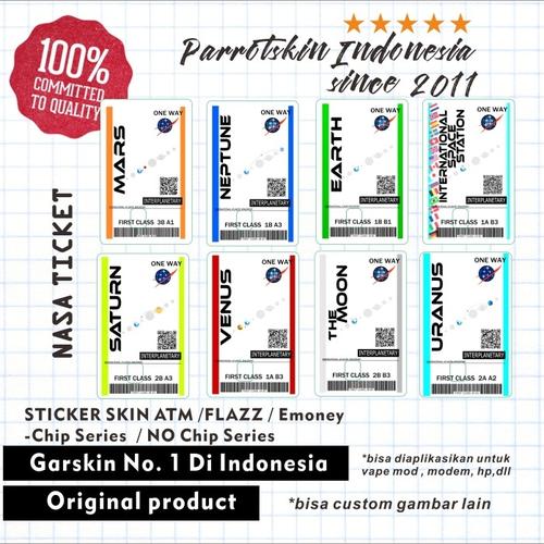 Jual Sticker Skin Card ATM Debit Credit Emoney Flazz NASA ticket - Mars ...