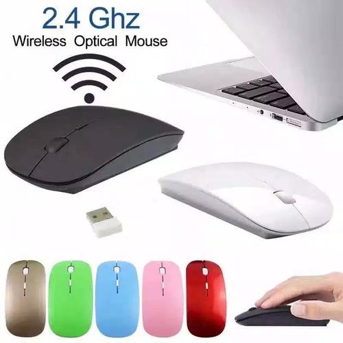 Jual Mouse slim / Mouse wireless/MOUSE CCTV PC COMPUTER DESKTOP - Putih ...