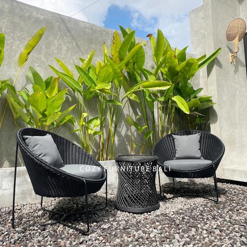 Jual BALCONY SET - KURSI ROTAN BALKON POOL TERAS - RATTAN OUTDOOR ...